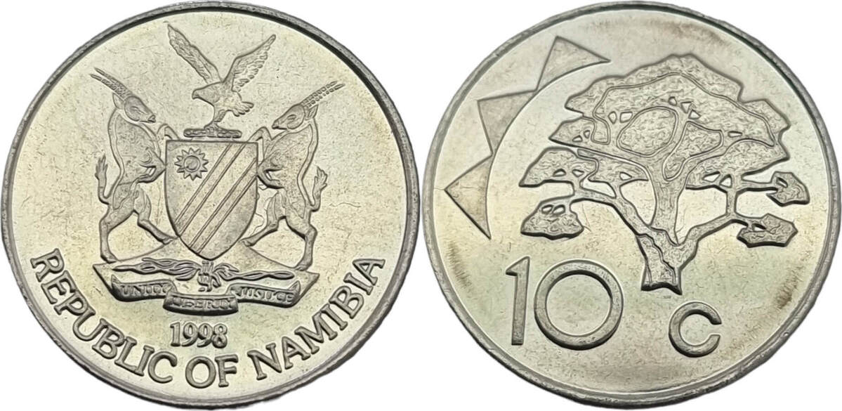Namibia 10 Cents 1998 Kursmünze st | MA-Shops