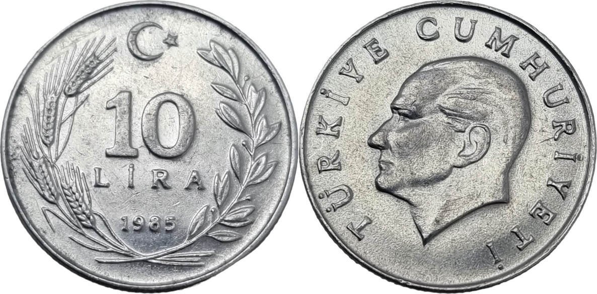Türkei 10 Lira 1985 Kursmünze vz | MA-Shops