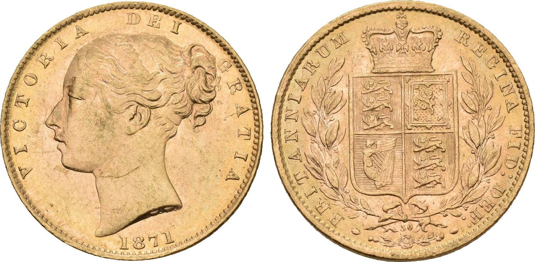 Australien 1 Sovereign 1871 Victoria (1837-1901) vz+ | MA-Shops