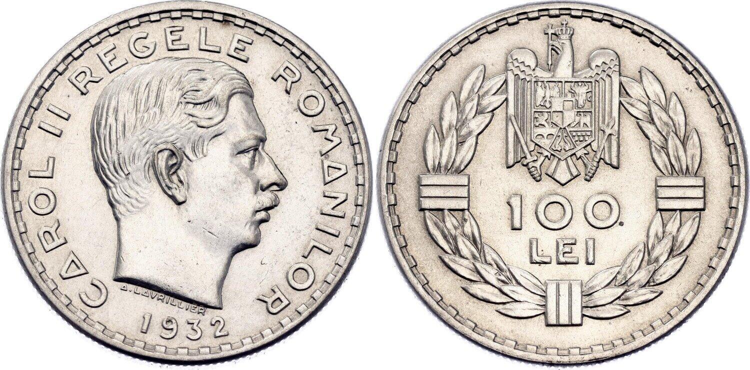 Rumänien 100 Lei 1932 Carol II. 1930-1940 vz-st | MA-Shops