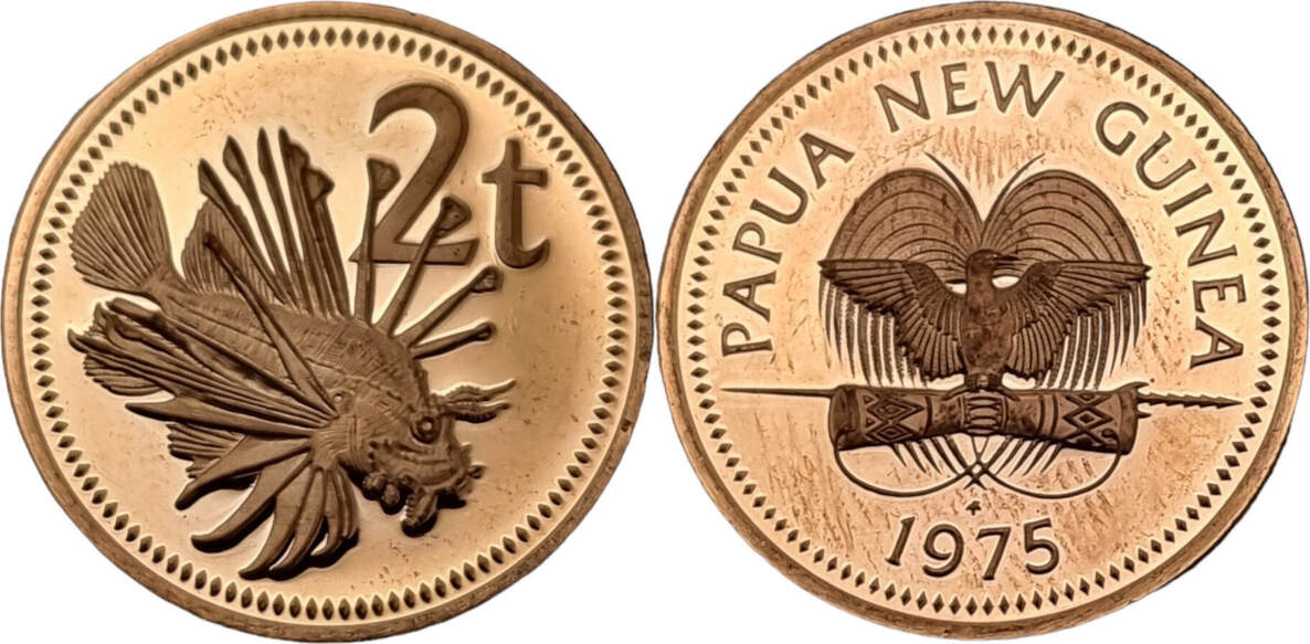 Papua Neu Guinea 2 Toea 1975 FM Unabhängiger Staat Papua-Neuguinea ...