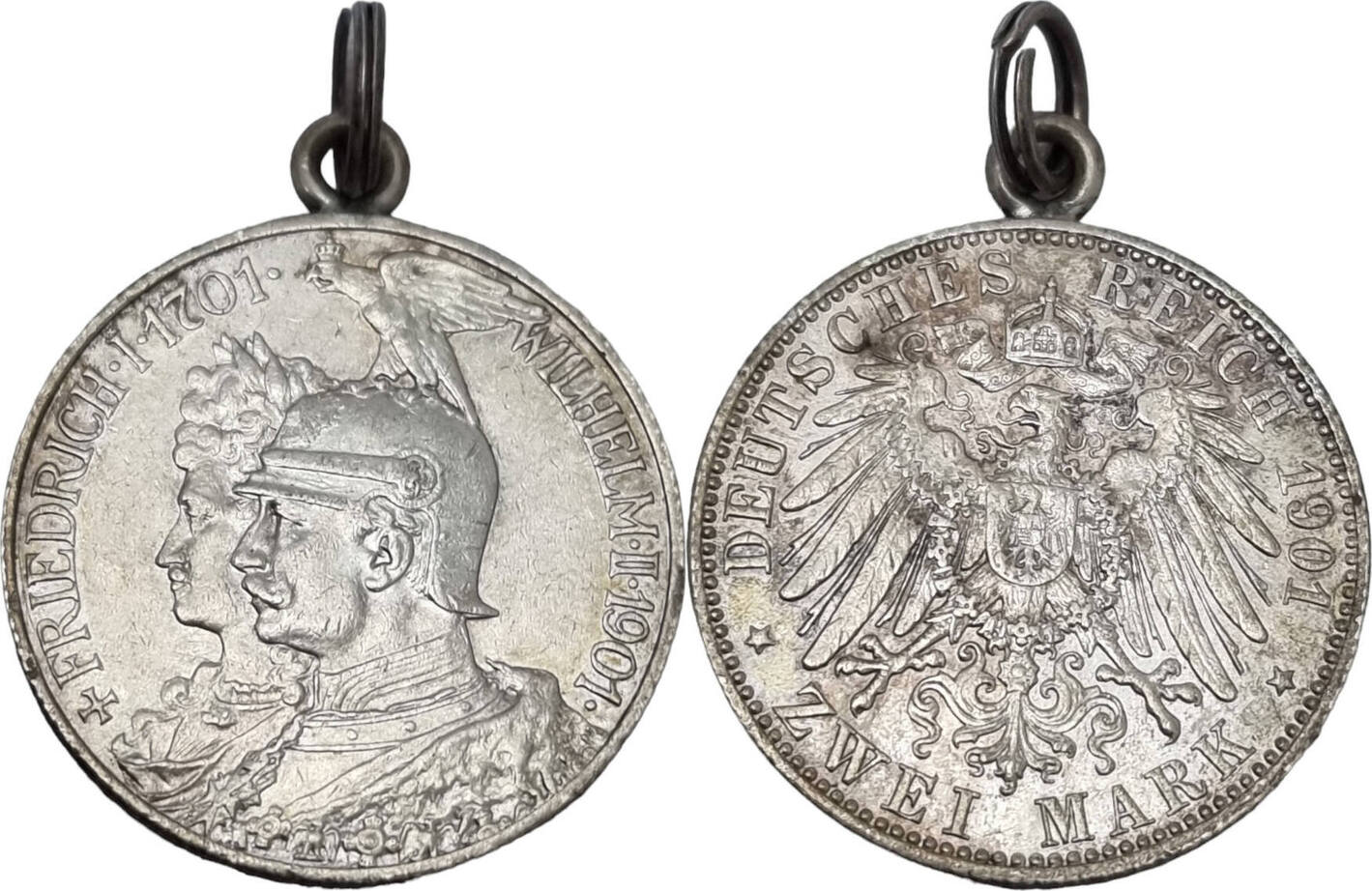 Kaiserreich 2 Mark 1901 gehänkelt ss-vz | MA-Shops