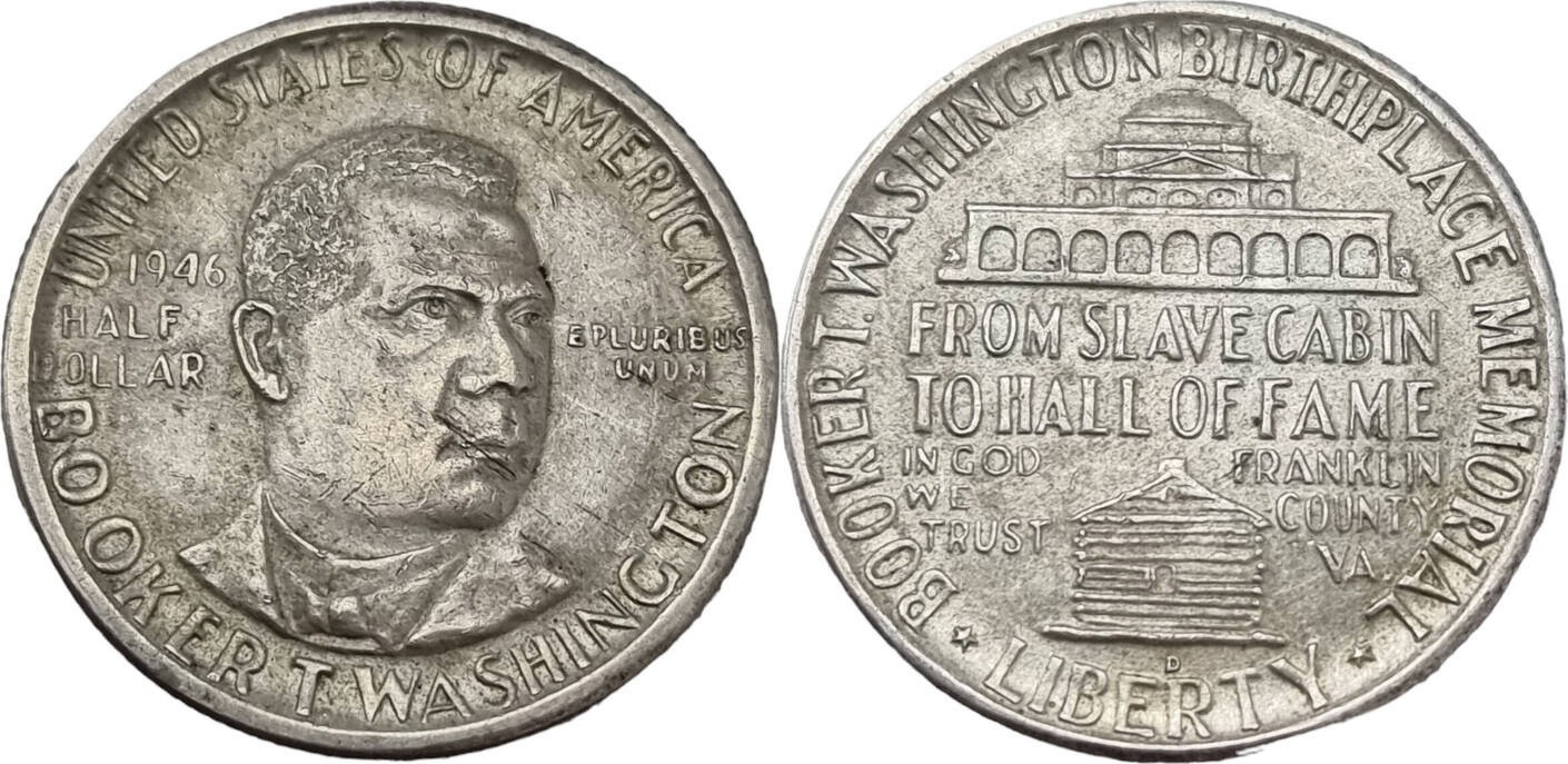 USA 1/2 Dollar 1946 Booker T. Washington ss+ | MA-Shops