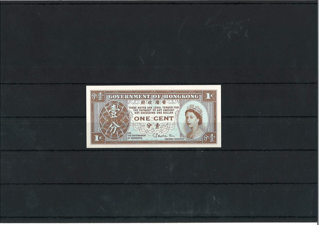 Hong Kong 1 Cent o. J. Banknote / Geldschein unc | MA-Shops