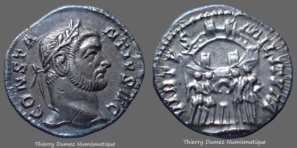 Roman Empire Constantius I Chlorus, Constance Ier Chlore, argentéus ...