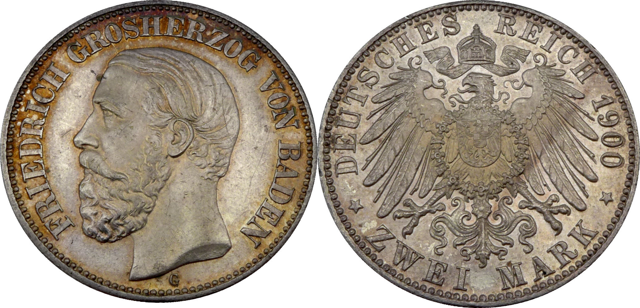 2 Mark 1900 G Friedrich I. (1856-1907) - Großherzog von Baden - Zwei ...