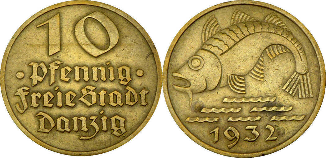 10 Pfennig 1932 (A) Zehn Pfennig - Freie Stadt Danzig - J. D 13 Vzgl ...