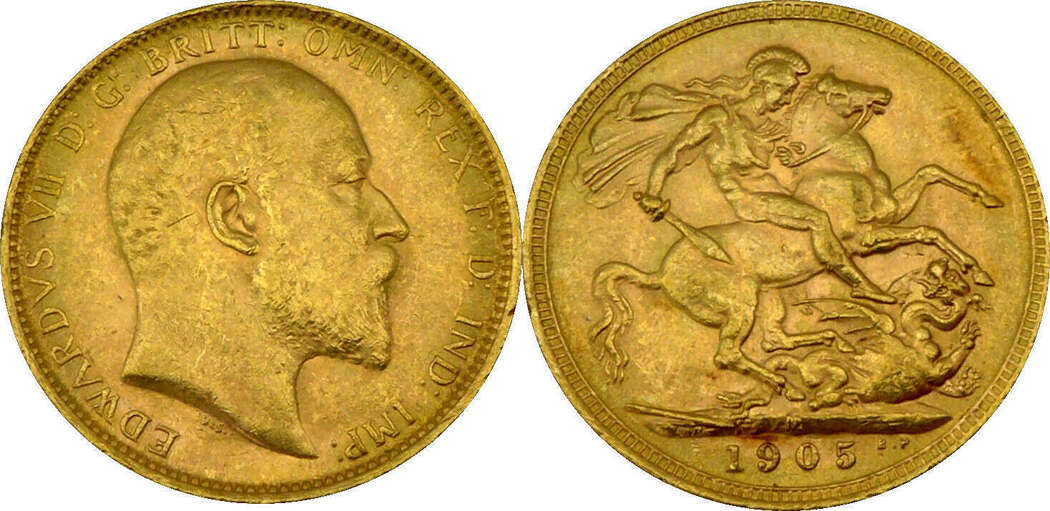 Australien 1905 M Edward VII - St. George - Sovereign Vzgl | MA-Shops