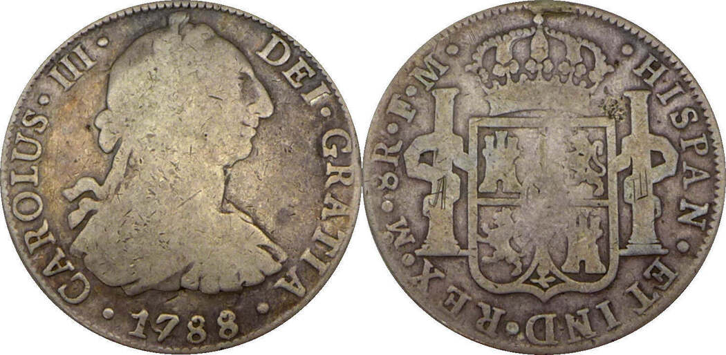Spanien 8 Reales 1788 Carolus III s/ss | MA-Shops