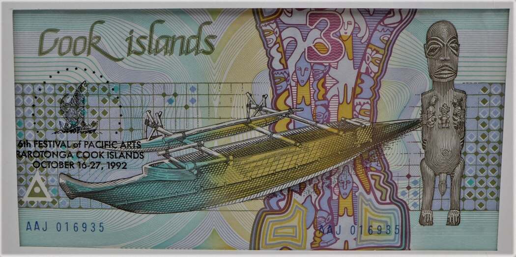 Cook Inseln / Cook Islands 3 Dollar 1992 Penrhyn - Eine dünn besiedelte ...