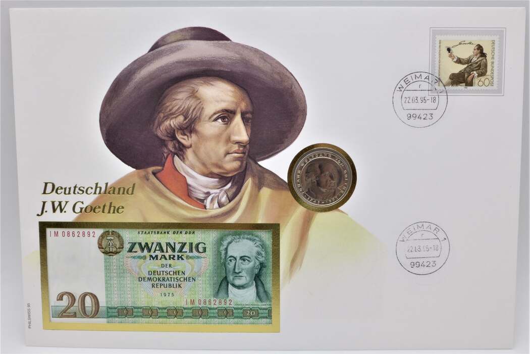 Bundesrepublik Deutschland / BRD 20 Mark + 5 Mark 1975 / 1982 Portät ...