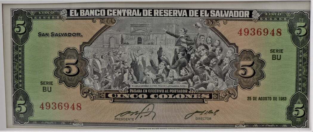 El Salvador / Kuba 5 Colón + 1 Peso 1983 / 1990 Illustration der ...