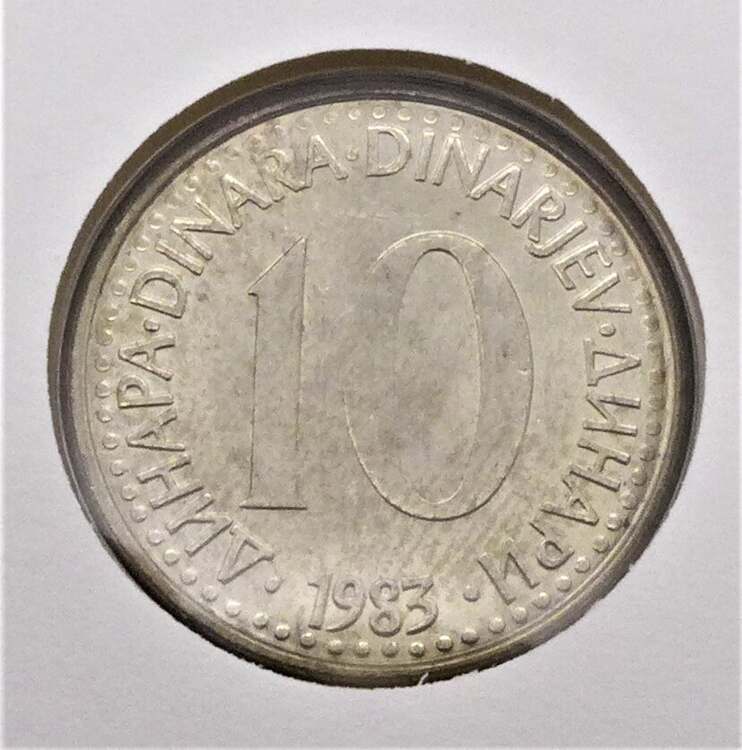 Jugoslawien 10 Dinar 1983 Abbildung eines Stadtbildts - Numisbrief ...