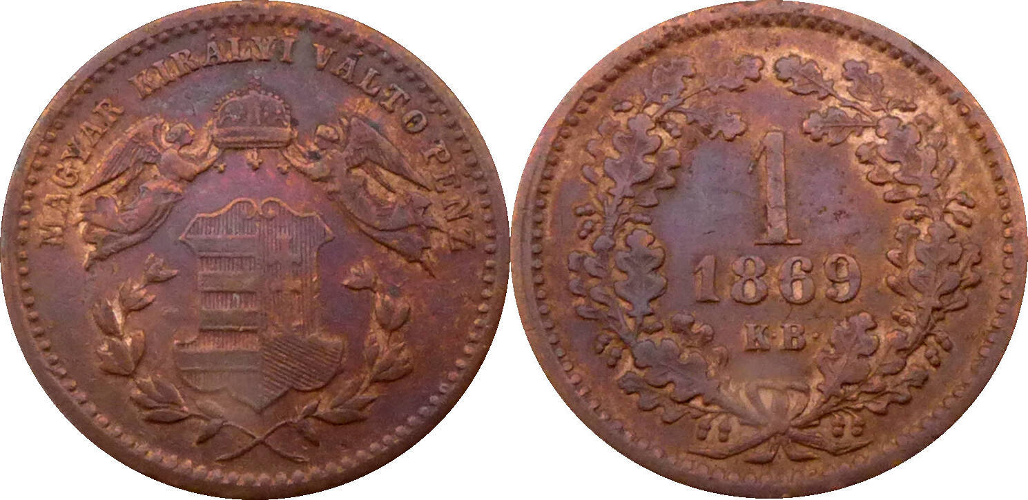 Österreich-Ungarn 1 Krajczar 1869 KB Franz Joseph I. (1848-1916) Vzgl | MA-Shops