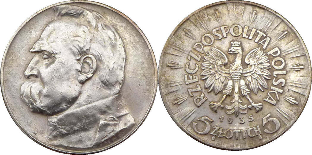 Polen 5 Zloty 1935 Józef Piłsudski ss/vzgl | MA-Shops