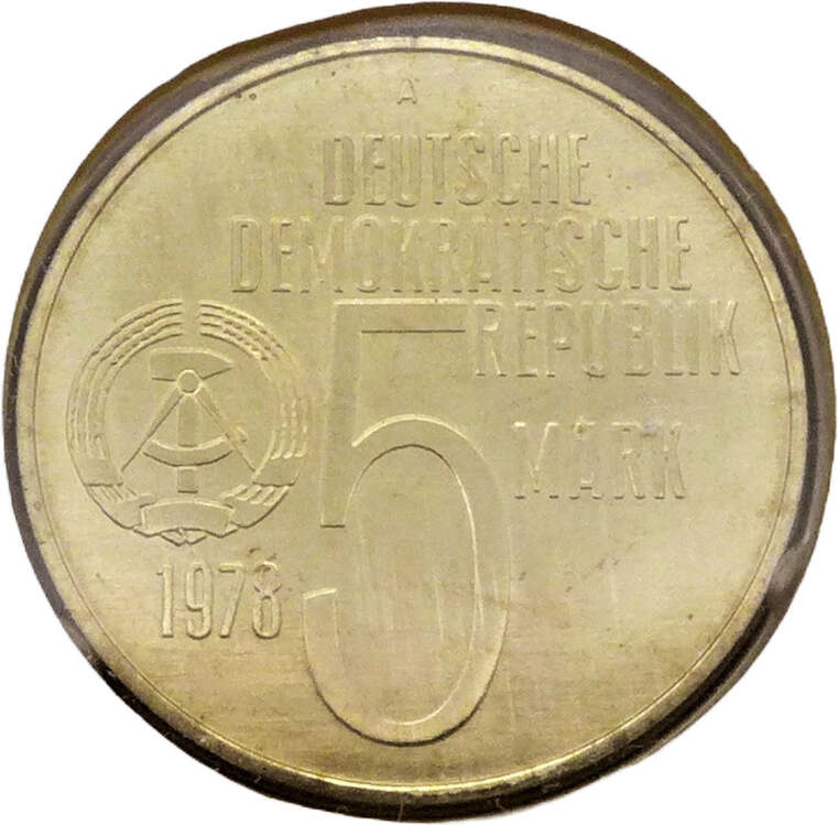 Deutsche Demokratische Republik / DDR 5 Mark 1978 A Gegen Apartheid ...