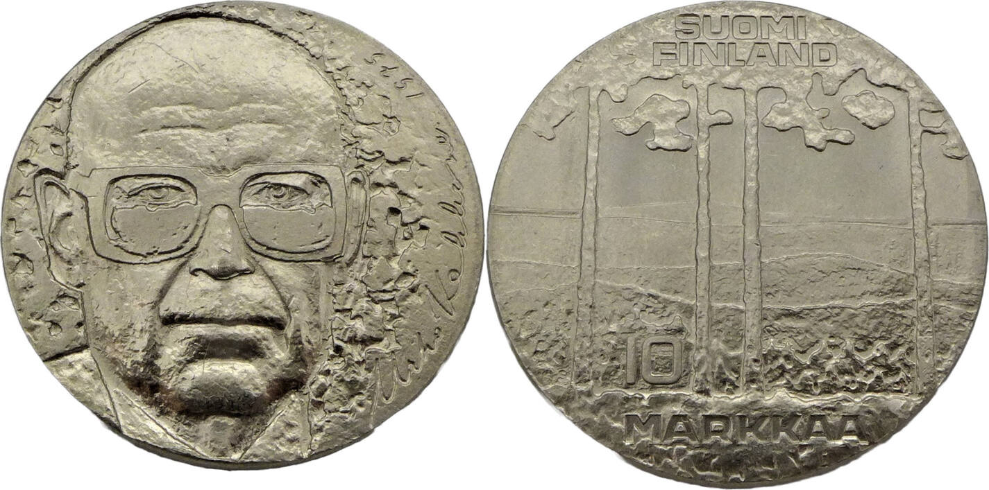 Finnland 10 Markkaa 1975 75. Geburtstag des Präsident Kekkonen ...