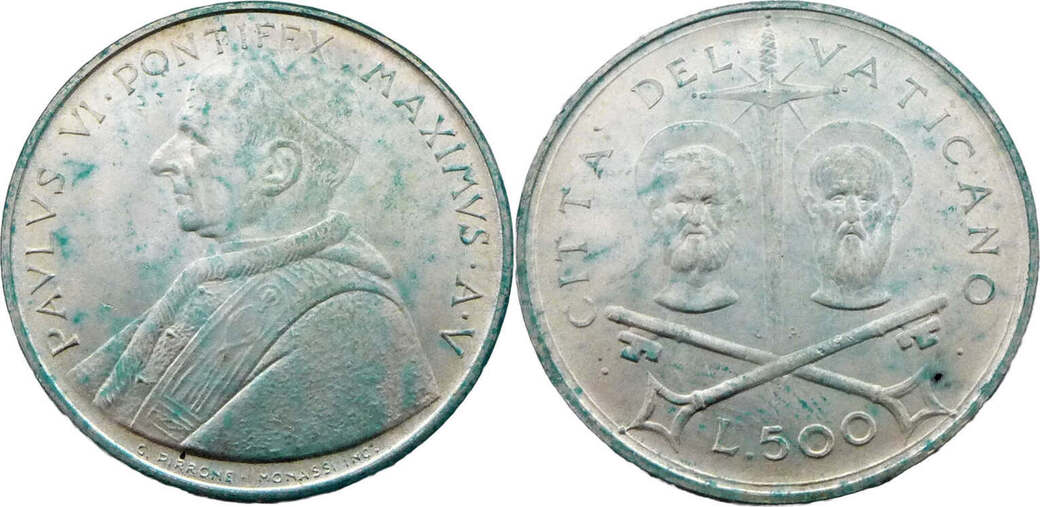 Vatikan 500 Lire Citadel Vaticano f.stgl,leichte Patina | MA-Shops