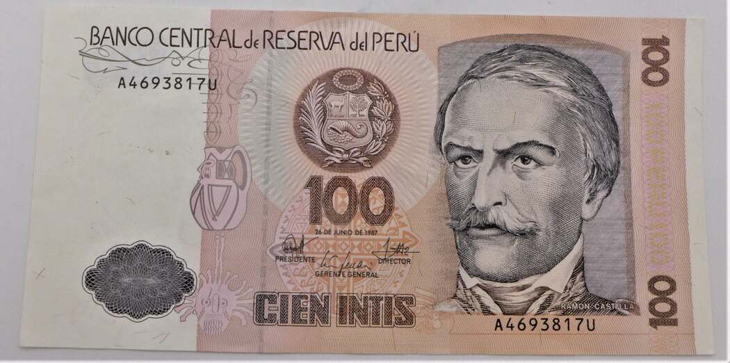 Peru 100 Intis 1987 Bankfrisch | MA-Shops