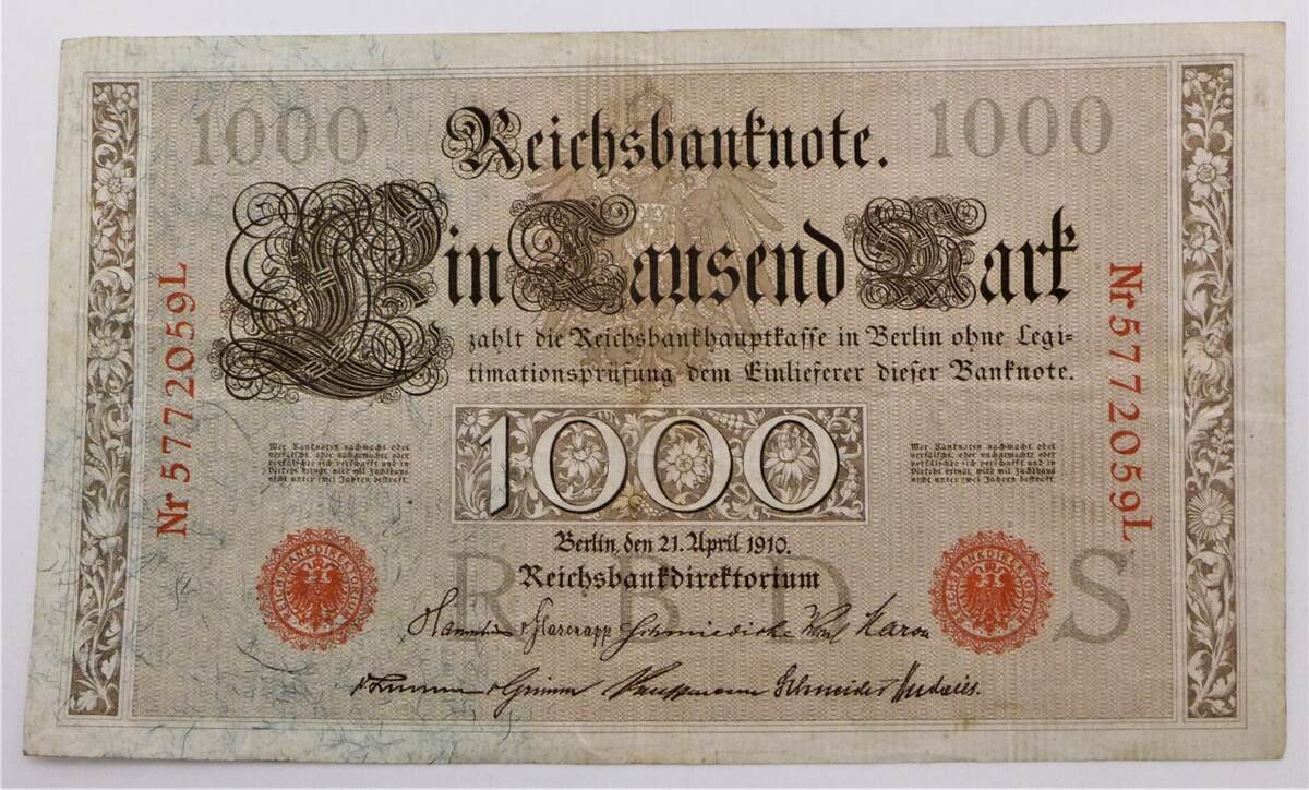 1000 Reichsmark 1910 Wert - Fragen und Antworten