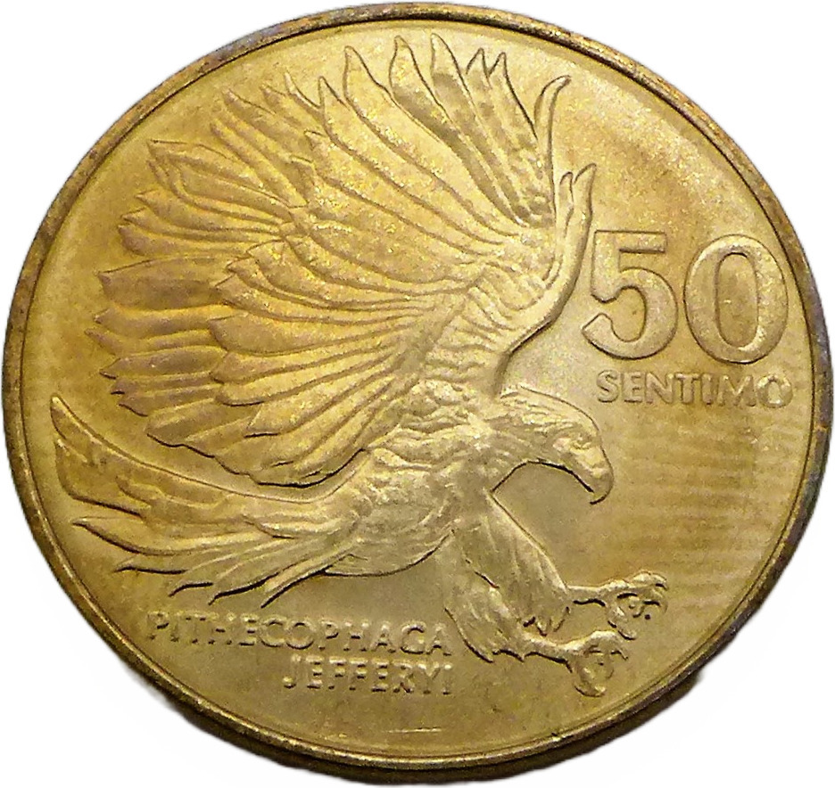 Philippinen 50 Sentimo 1985 Abbildung einer Hahnenfütterung ...