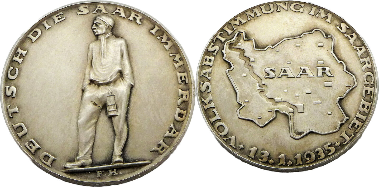 Drittes Reich Medaille 1935 Volksabstimmung im Saargebiet | MA-Shops