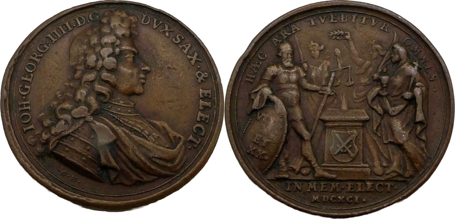 Sachsen Medaille 1691 Johann Georg IV | MA-Shops