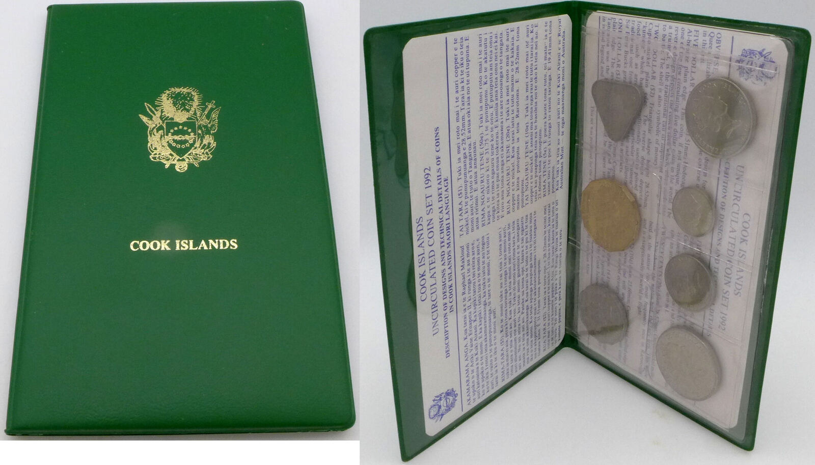 Cookinseln / Cook Islands 8,85 $ (KMS) 1992 Kursmünzensatz Stempelglanz ...