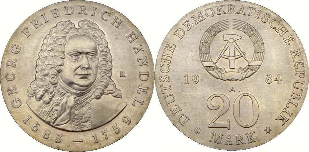 Deutsche Demokratische Republik / DDR 20 Markg 1984 A Zum 225. Todestag ...