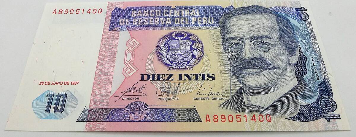 Peru 10 Intis 1987 bankfrisch | MA-Shops