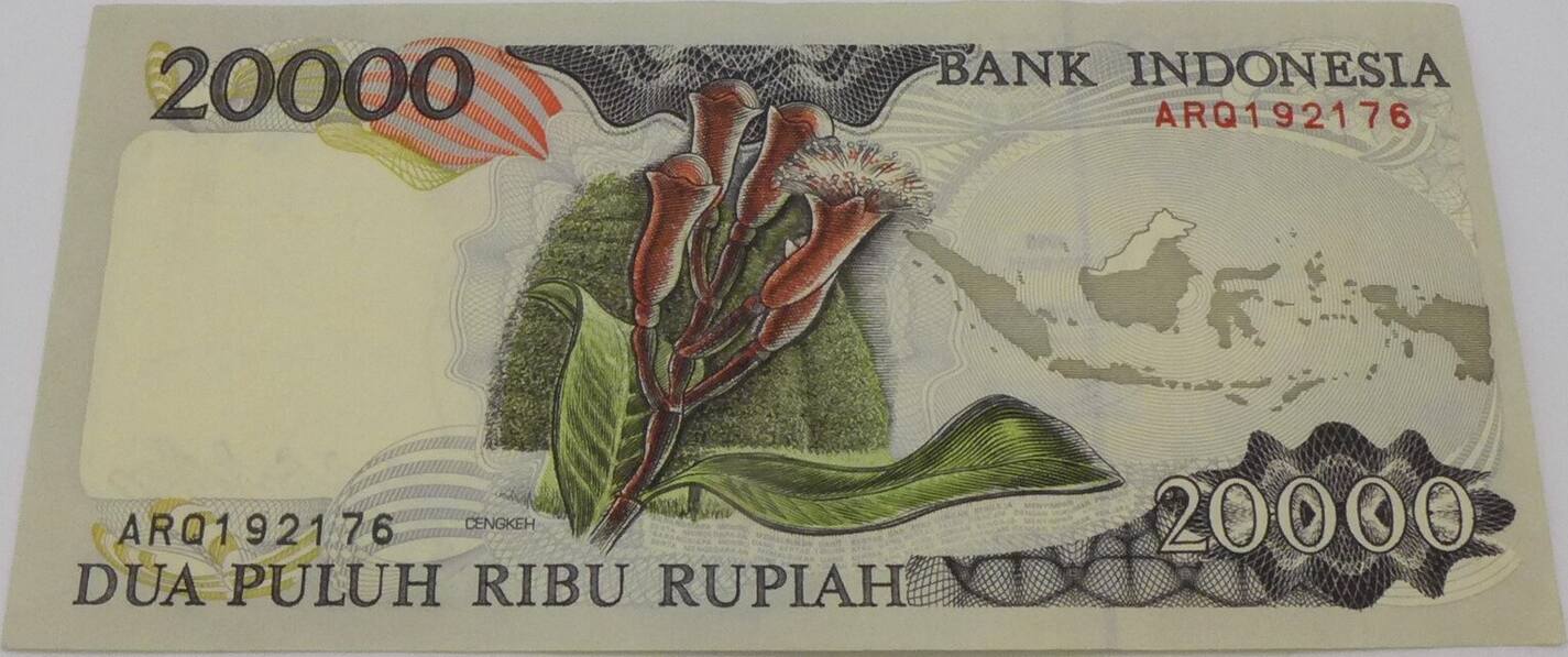 Indonesien 20000 Rupiah 1995 Banknote - Cenderawasih Merah - Cengkeh ...