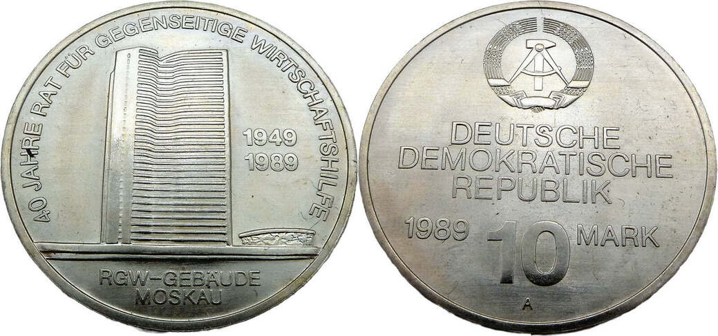 Deutsche Demokratische Republik / DDR 10 Mark 40 Jahre RGW Stgl, | MA-Shops