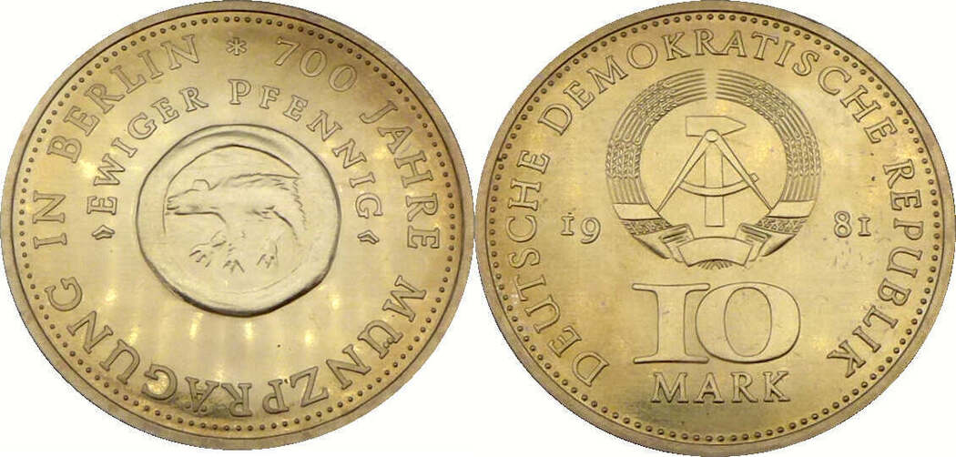 Deutsche Demokratische Republik / DDR 10 Mark 1981 (A) 700 Jahre ...