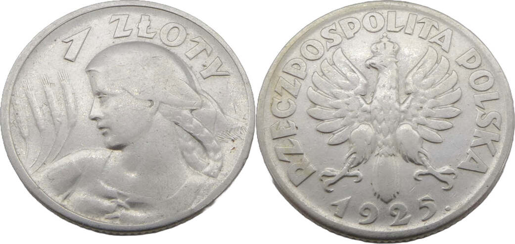 Polen 1 Zloty 1925 ss | MA-Shops