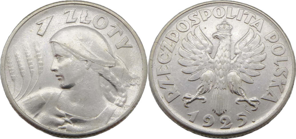 Polen 1 Zloty 1925 Vzgl | MA-Shops