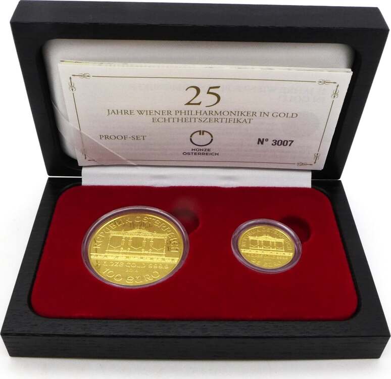 Österreich 100 Euro + 25 Euro 2014 25 Jahre Wiener Philharmoniker in ...