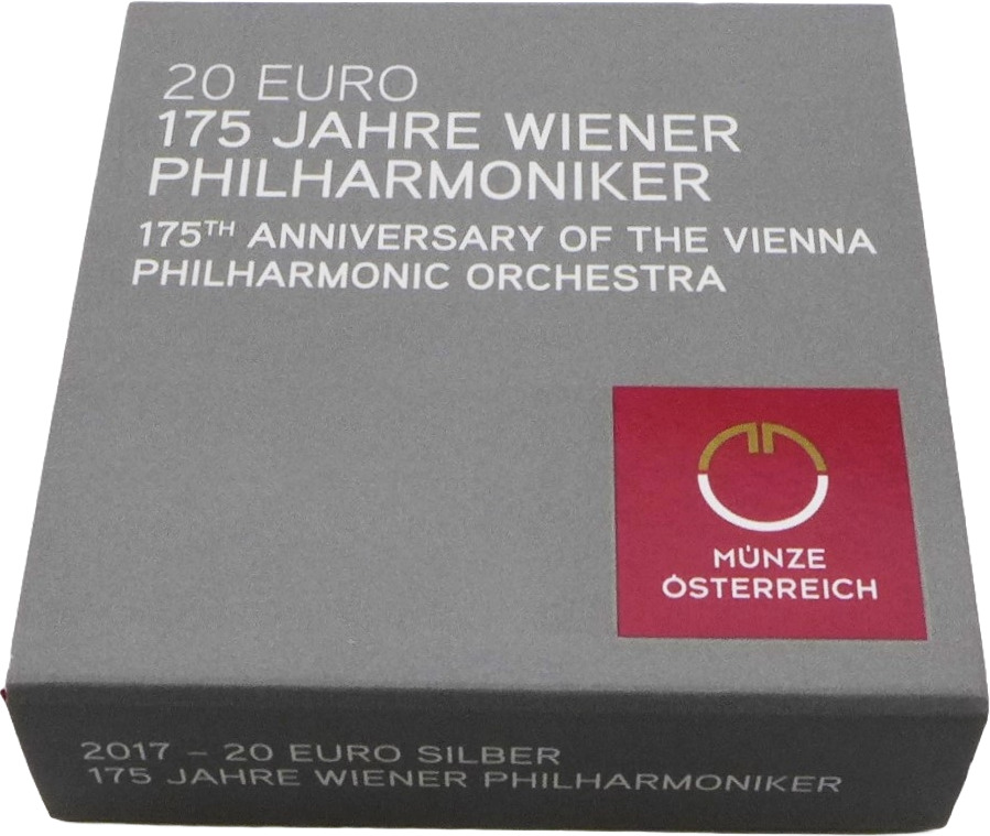 Österreich 20 Euro 2017 175 Jahre Wiener Philharmoniker Polierte Platte ...