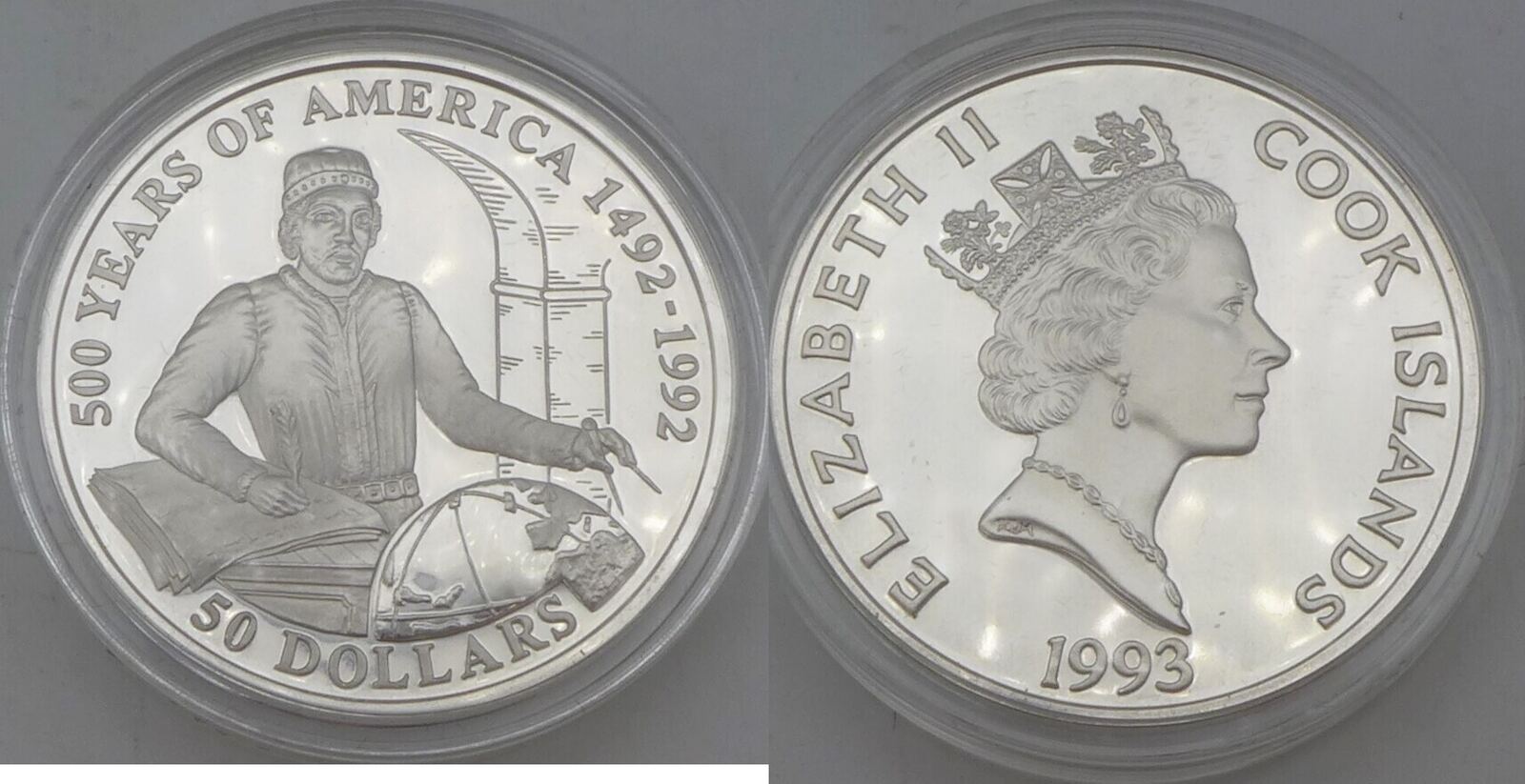 Cookinseln / Cook Islands 50 Dollars 1993 500 Years of America - 1492 ...