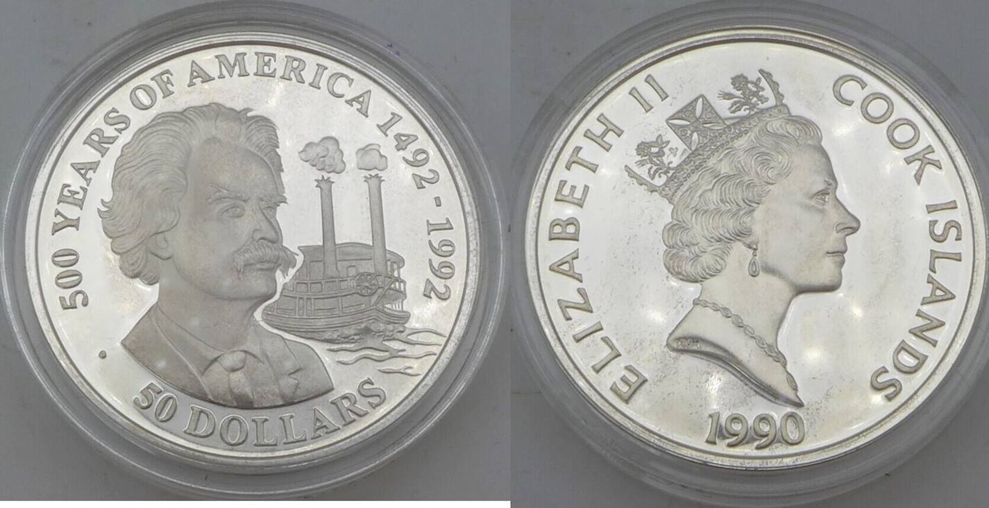 Cookinseln / Cook Islands 50 Dollars 1990 500 Years of America - 1492 ...