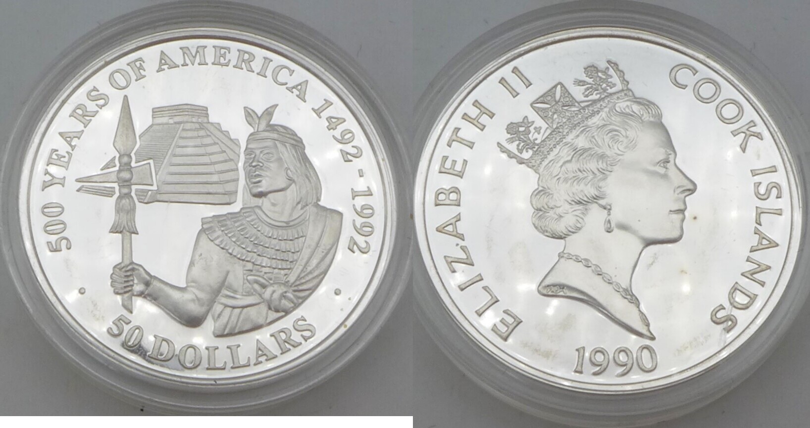 Cookinseln / Cook Islands 50 Dollars 1990 500 Years of America - 1492 ...