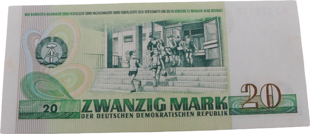 Deutsche Demokratische Republik / DDR 20 Mark 1975 Zwanzig Mark / 6 ...