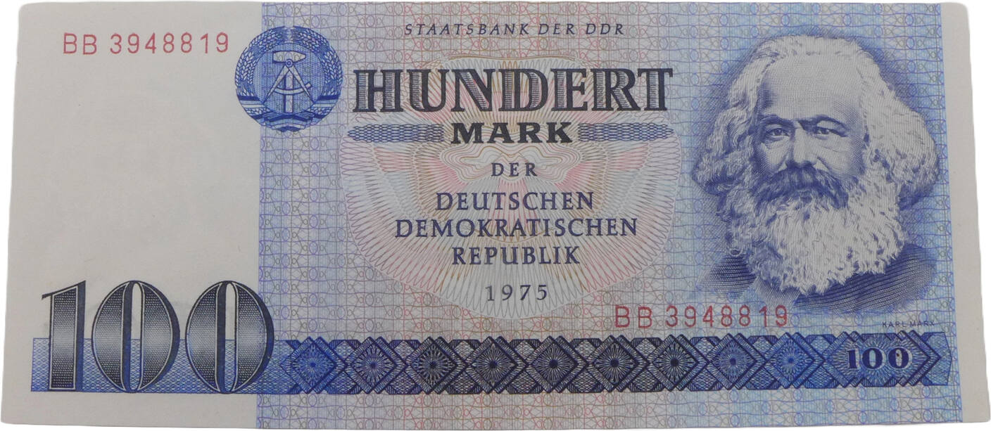 Deutsche Demokratische Republik / DDR 100 Mark 1975 Hundert Mark fast ...