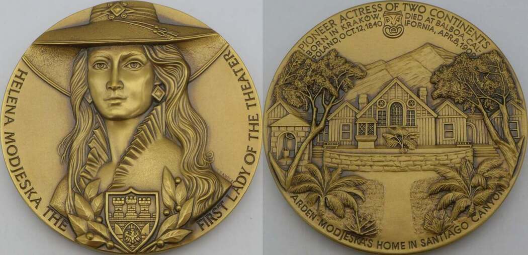 United States of America / USA Medaille 1990 Helena Modjeska ...