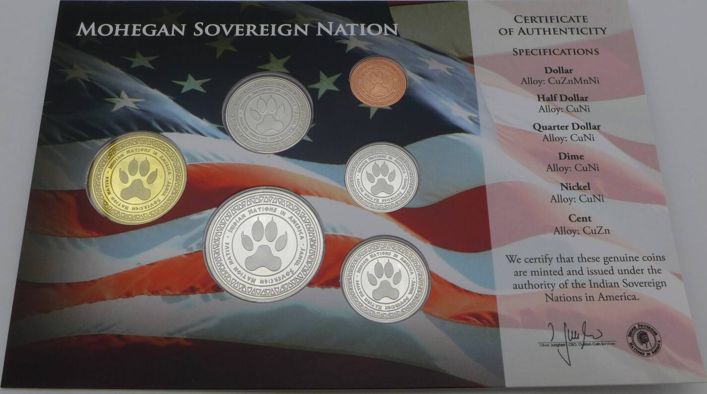 Indian Sovereign Nations in America / Mohegan 1,91 Dollar 2020 ...