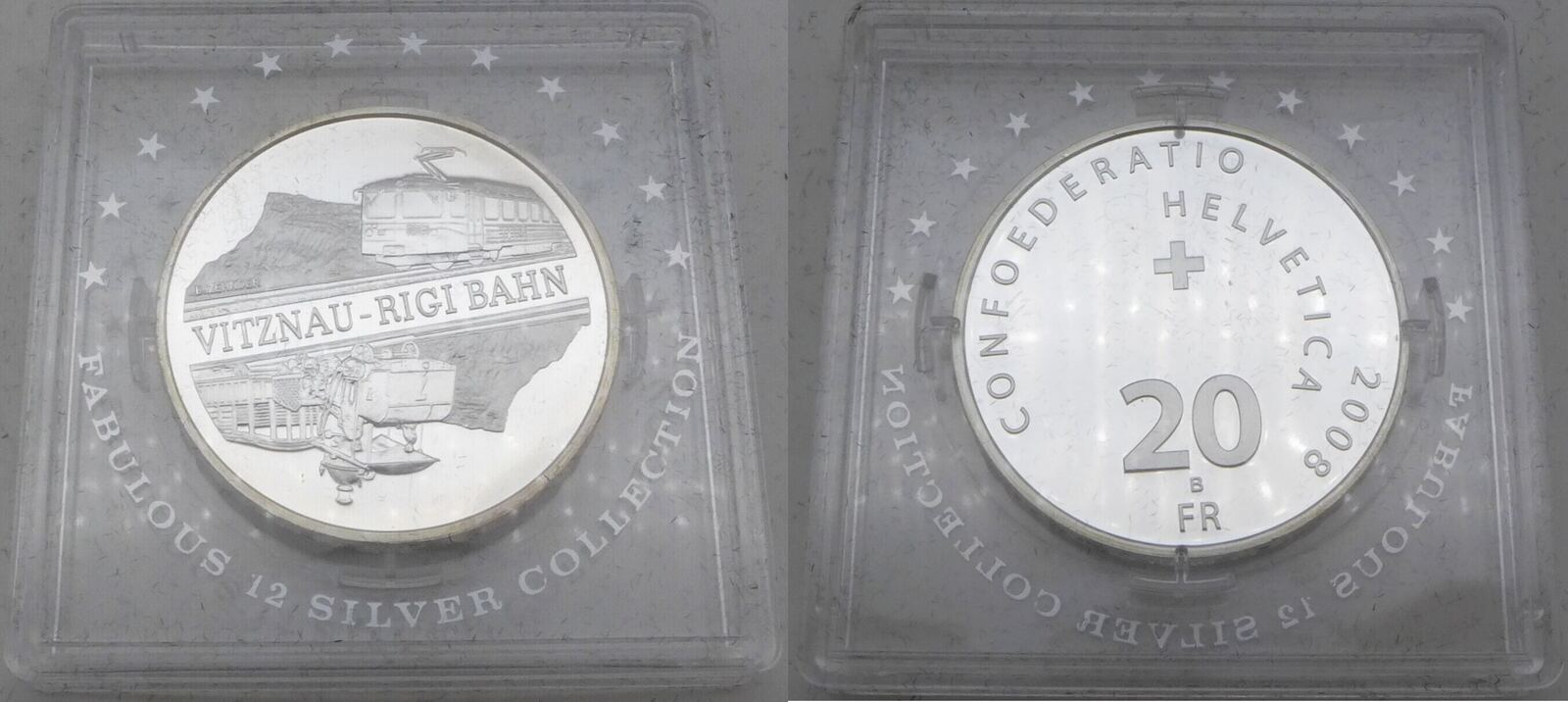 Schweiz 20 Franken 2008 B Vitznau-Rigi Bahn - Confoederatio Helvetica Polierte Platte (PP) | MA ...