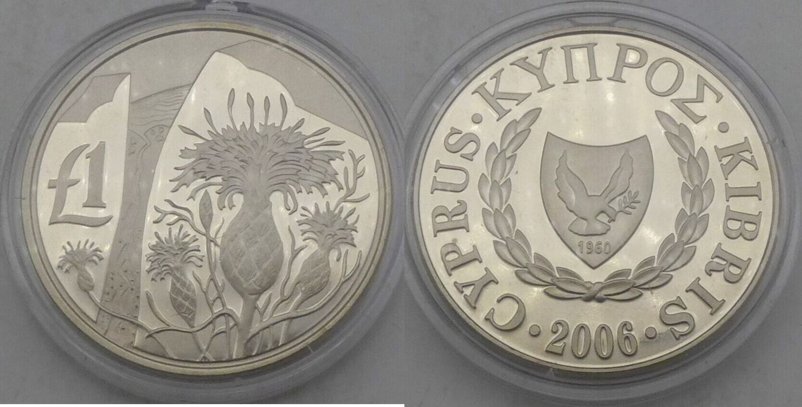 £1 / 1 Zypern-Pfund 2006 Wilde Natur von Zypern - Centaurea Akamantis ...