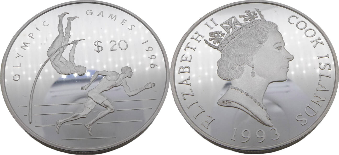 Cook Islands 20 Dollar 1993 XXVI. Olympische Sommerspiele, Atlanta 1996 ...