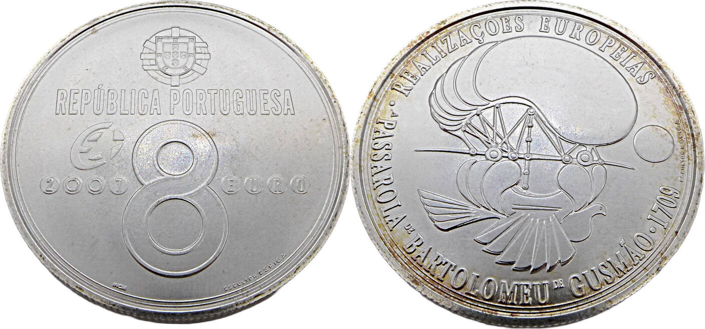 Portugal 8 Euro 2007 Frühe fliegende Erfindung - Passarola von ...