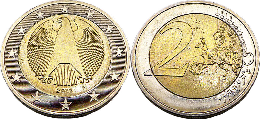 Bundesrepublik Deutschland / BRD 2 Euro 2017 F Bundesadler prfr-f.stgl ...
