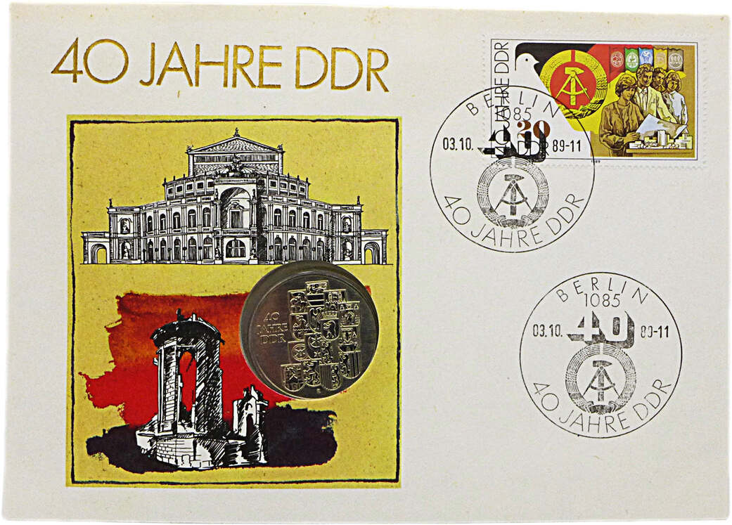 DDR / Deutsche Demokratische Republik 10 Mark 1989 A 40 Jahre DDR Stgl ...